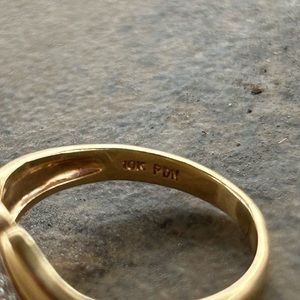Jewelry | Vintage Pranda 1k Gold Genuine Runy Diamond Ring Sz 7 | Poshmark